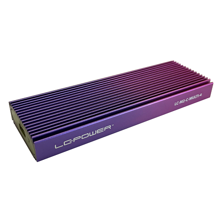 MULTI-4 VIOLET External USB 3.2 Gen 2x1 aluminium enclosure for a NVMe ...